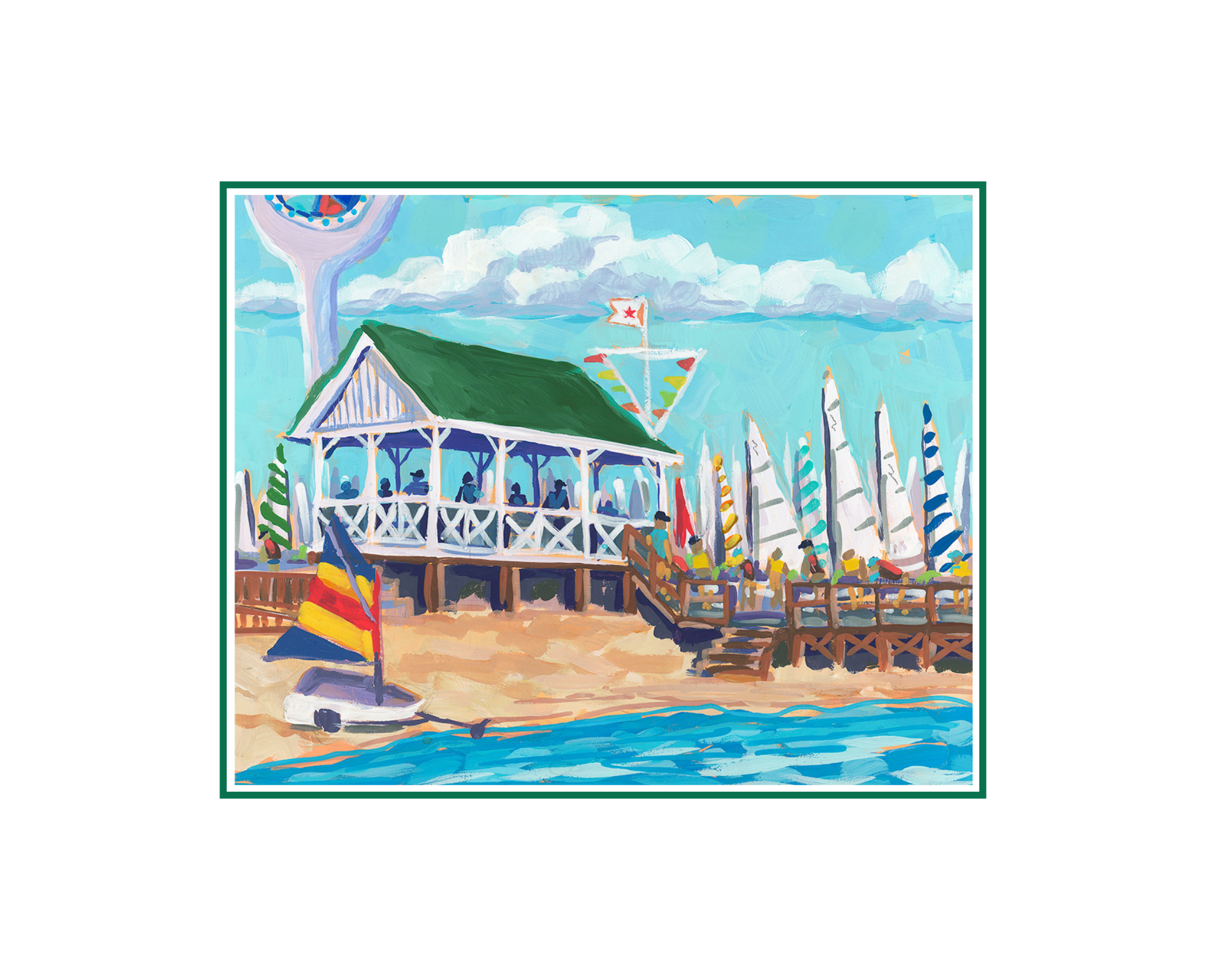 Carolina Yacht Club - Down by the Docks 1 - Original - by Elizabeth Sh ...